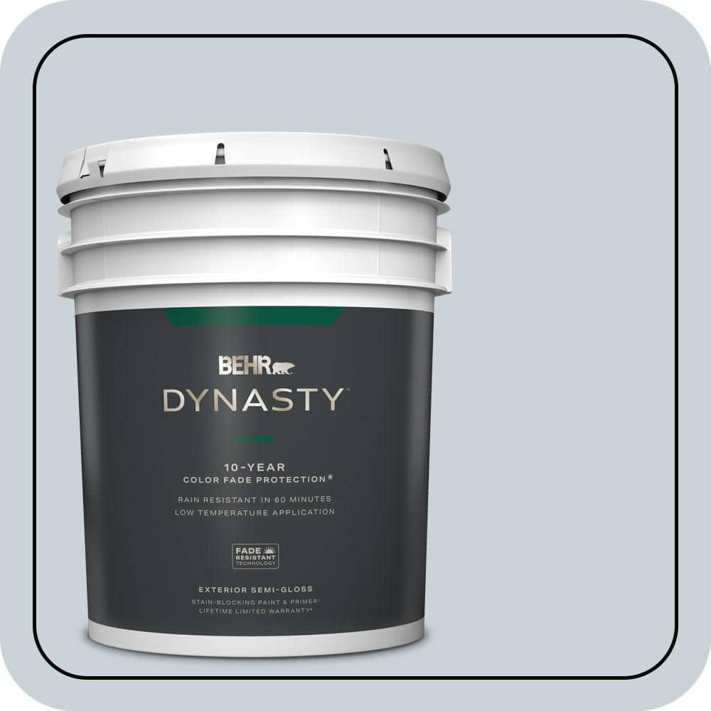BEHR DYNASTY 5 gal. #N480-1 Light Drizzle Semi-Gloss Exterior Stain ...