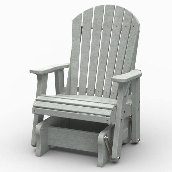 WILDRIDGE Heritage 1-Person Light Gray Plastic Outdoor Glider LCC-106 ...