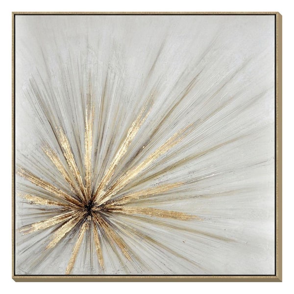 Classy Art 1-Piece Framed Mixed Media Abstract Wall Art 34 in. x 34 in ...