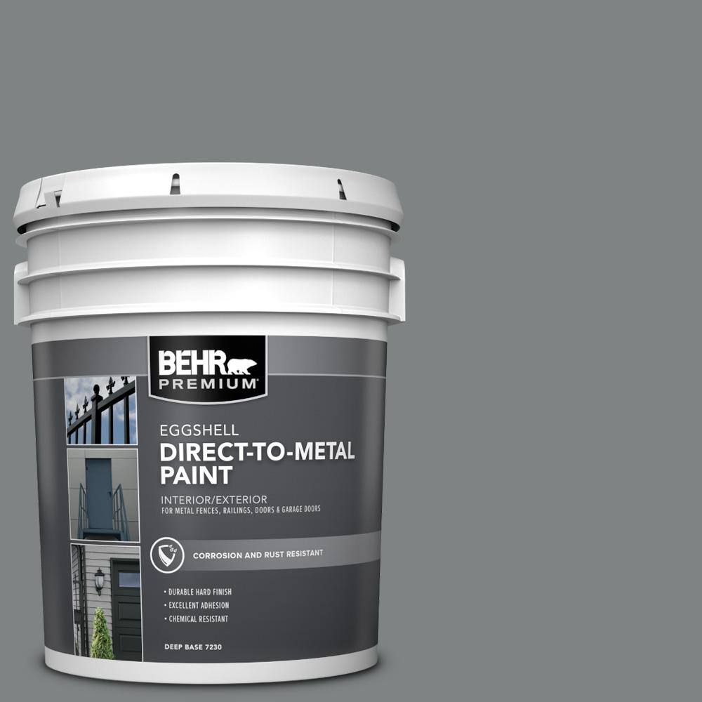 BEHR PREMIUM 5 gal. #PPU26-03 Legendary Gray Eggshell Direct to Metal ...
