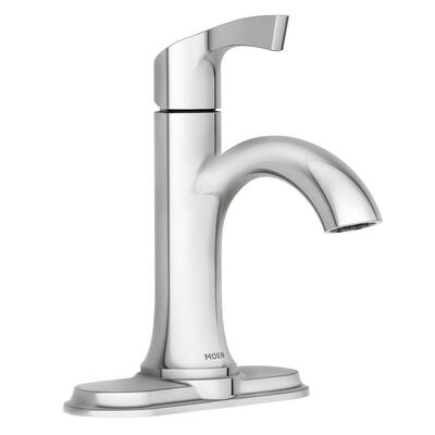 MOEN Korek 8 in. Widespread Double Handle High-Arc Bathroom Faucet with Valve in Chrome 84468