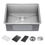 Karran EL-73 Stainless Steel 23 in. Single Bowl Undermount Kitchen Sink ...