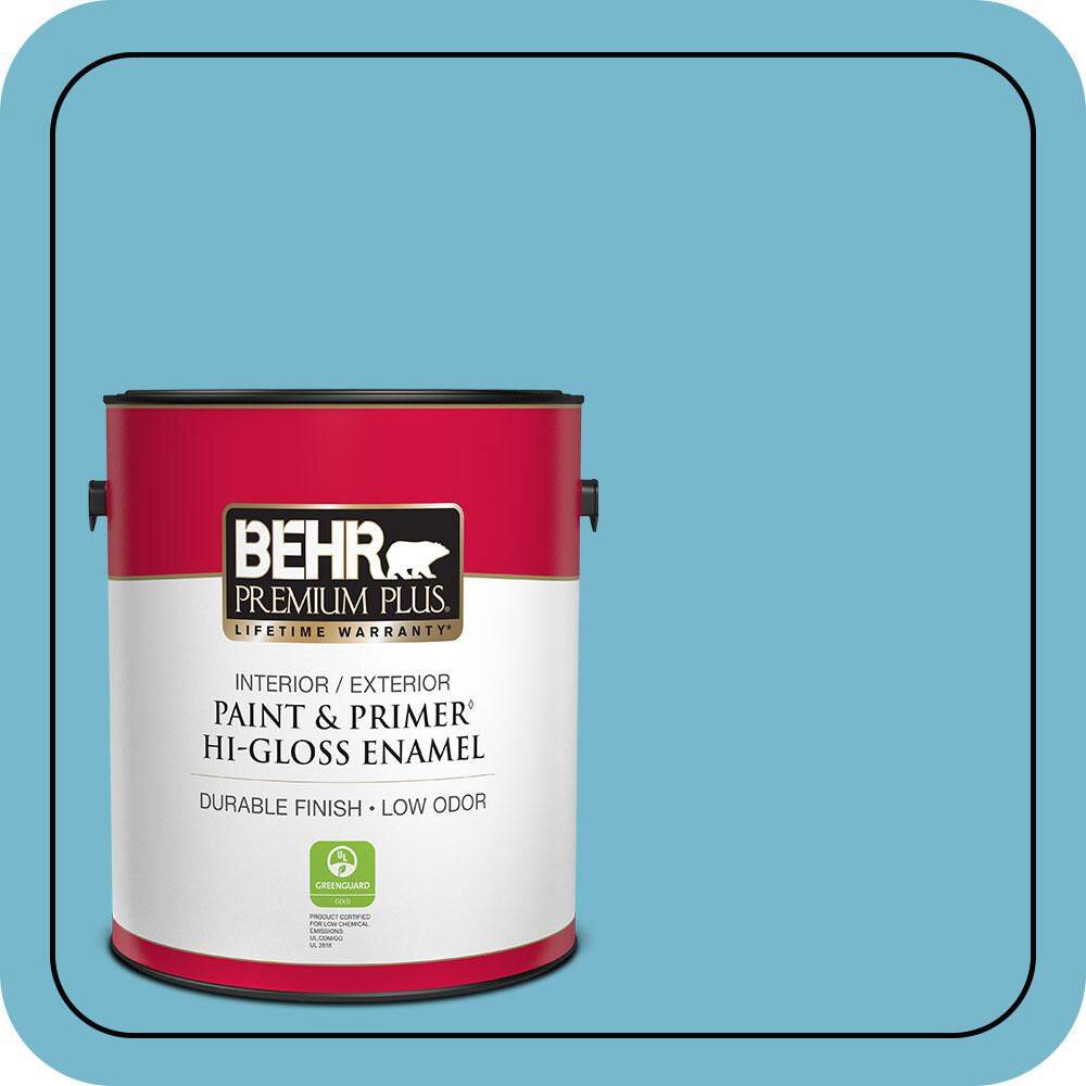 BEHR PREMIUM PLUS 1 gal. #M480-4 Below Zero Hi-Gloss Enamel Interior ...