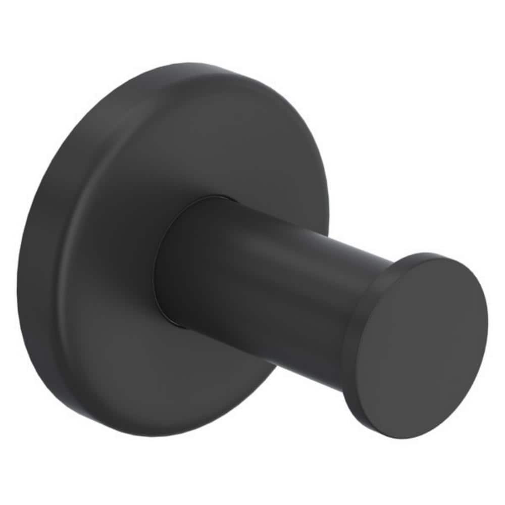 ROHL Lombardia Knob Robe/Towel Hook in Matte Black LO7MB - The Home Depot
