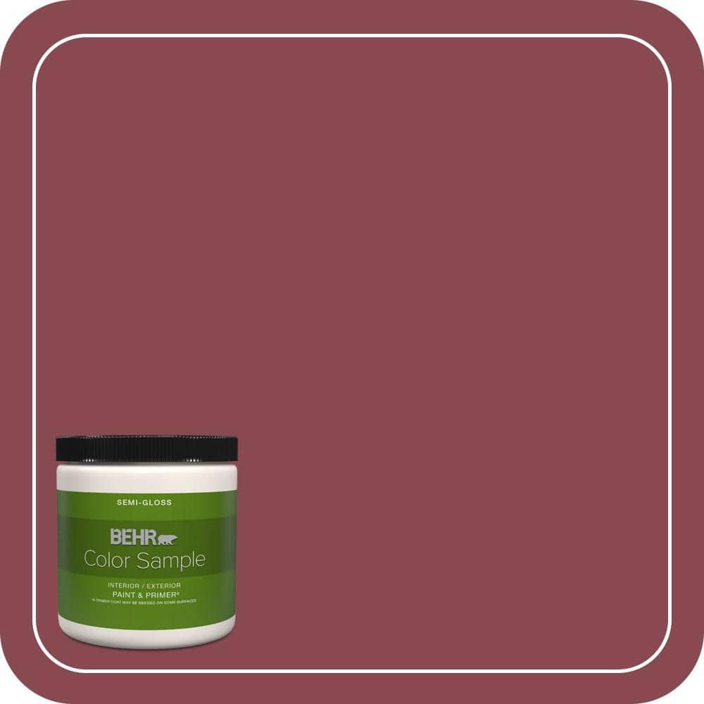 BEHR PREMIUM PLUS 8 oz. #ICC-83 Currant Jam Semi-Gloss Interior ...