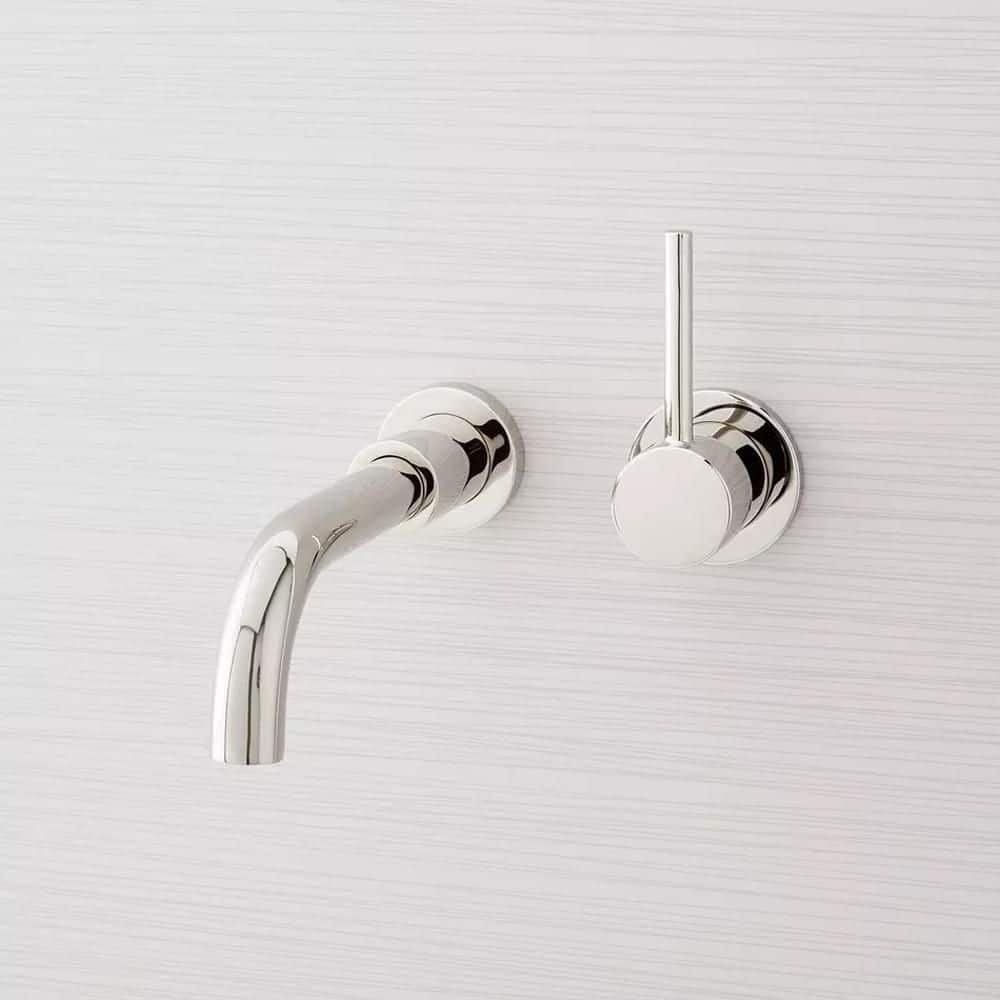 SIGNATURE HARDWARE Lexia Single Handle Wall Mounted Bathroom Faucet in ...