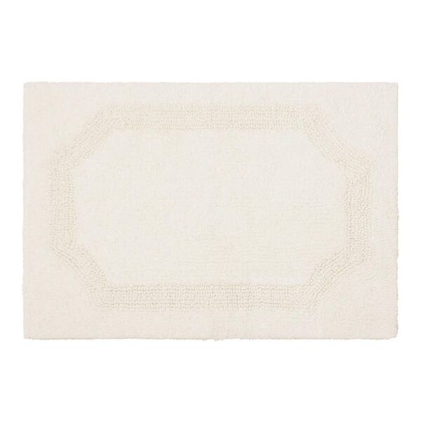Laura Ashley Reversible Ivory Cotton 2-Piece Bath Mat Set LAYMB005976