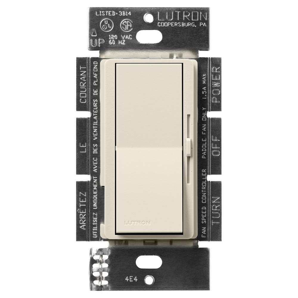 Lutron Diva 3-Speed Fan Control, Single-Pole/3-Way, 1.5 Amp, Pumice ...