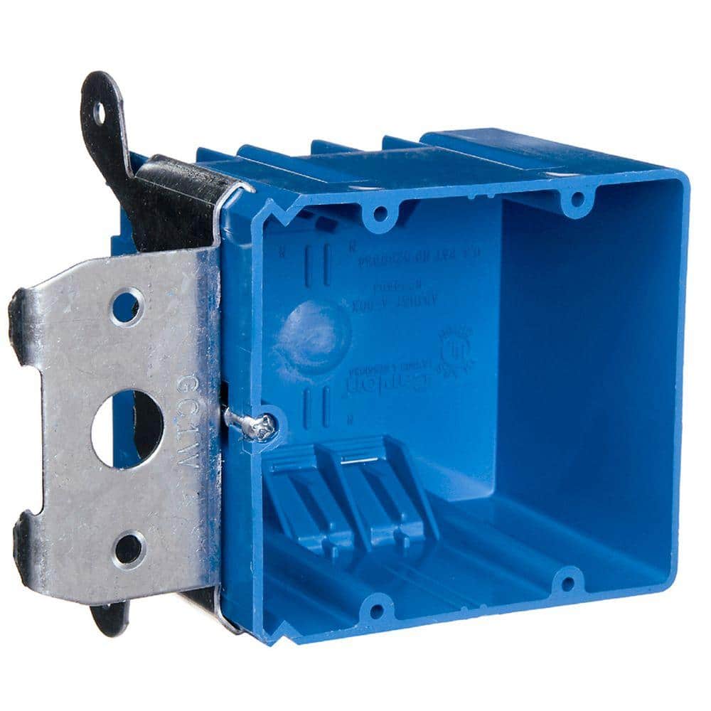 Carlon 2-Gang 34 cu. in. Electrical Blue Adjustable Wall Box (B234ADJ ...
