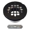 Westbrass 2 in. No-Caulk PVC Compression Shower Drain with 4-1/4 in ...