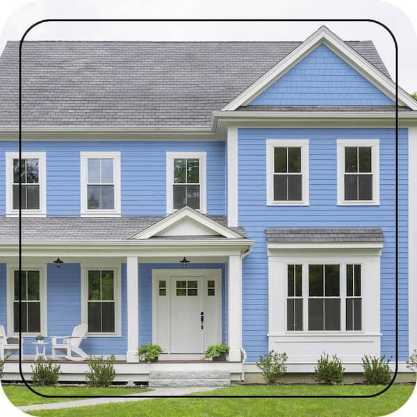 Periwinkle Exterior House Paint Glidden One Coat Rose Hip / Pink Flat