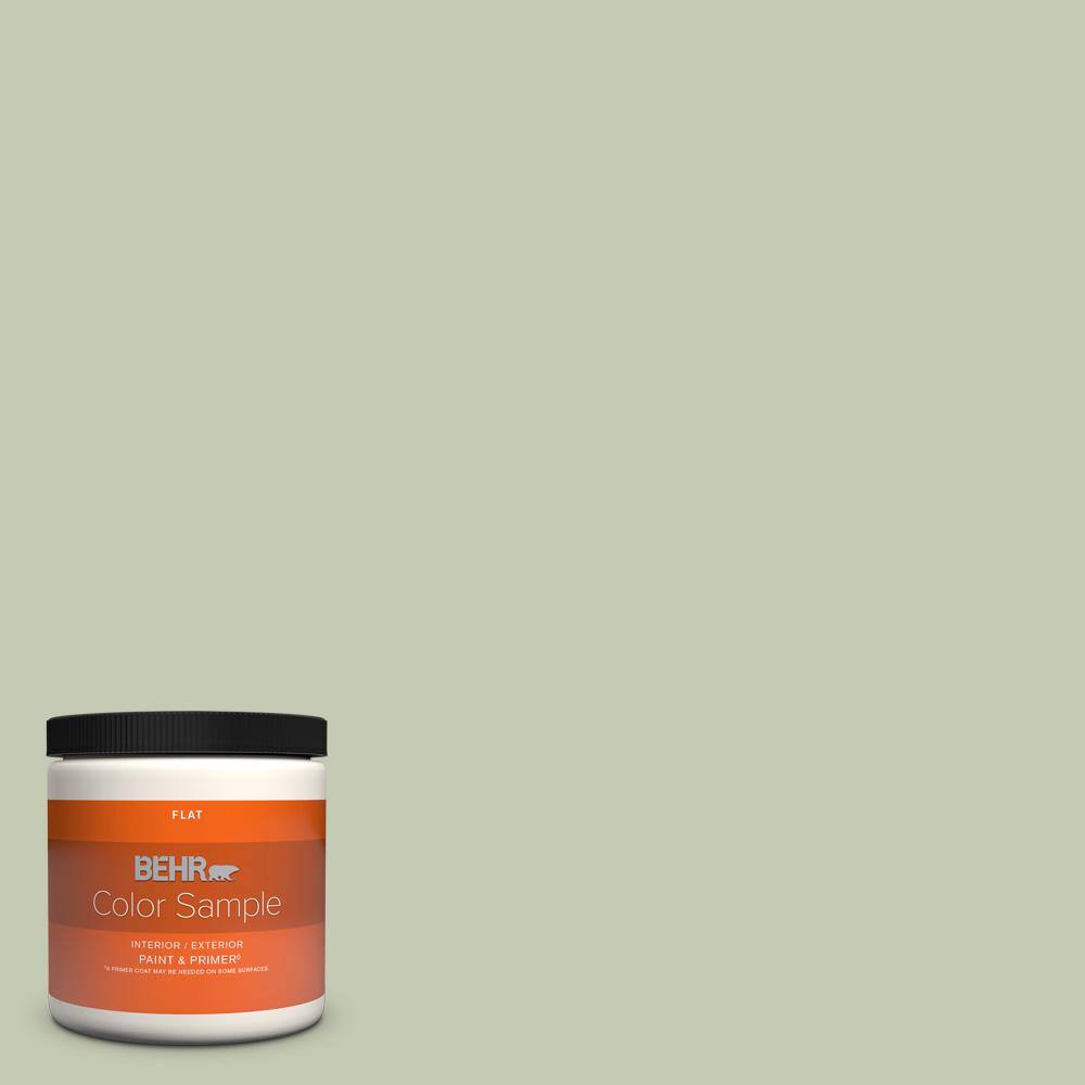 BEHR PREMIUM PLUS 8 oz. #420E-3 Spring Hill Flat Interior/Exterior ...