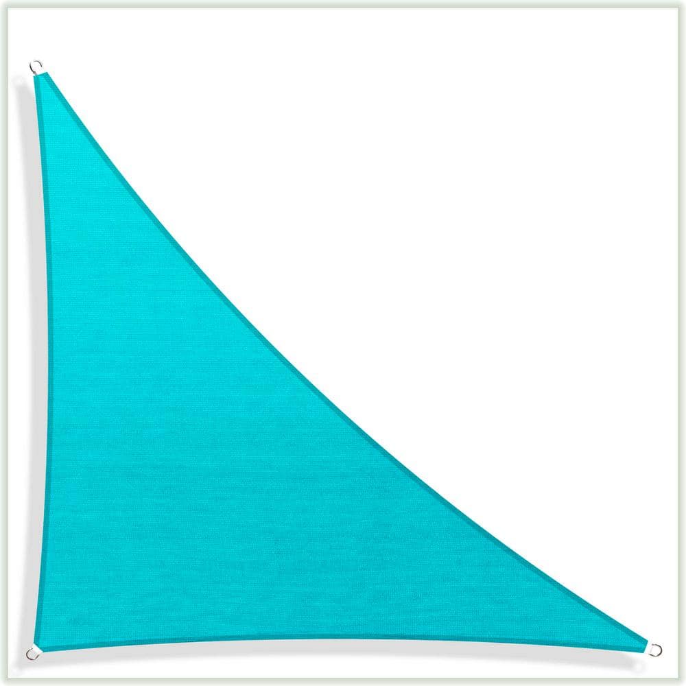 COLOURTREE 17 ft. x 12 ft. x 12 ft. 190 GSM Turquoise Right Triangle ...