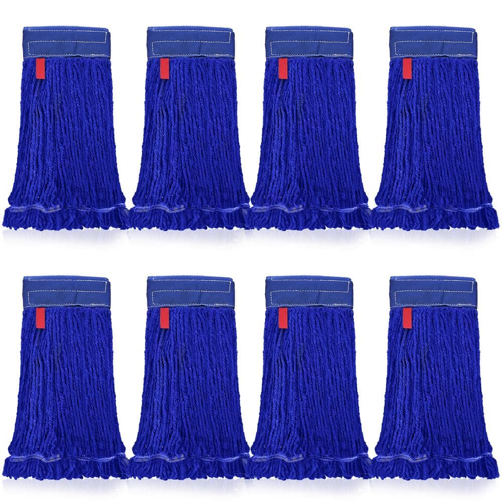 BISON LIFE 5 in. Loop End Commercial String Mop Blended Mop Head ...