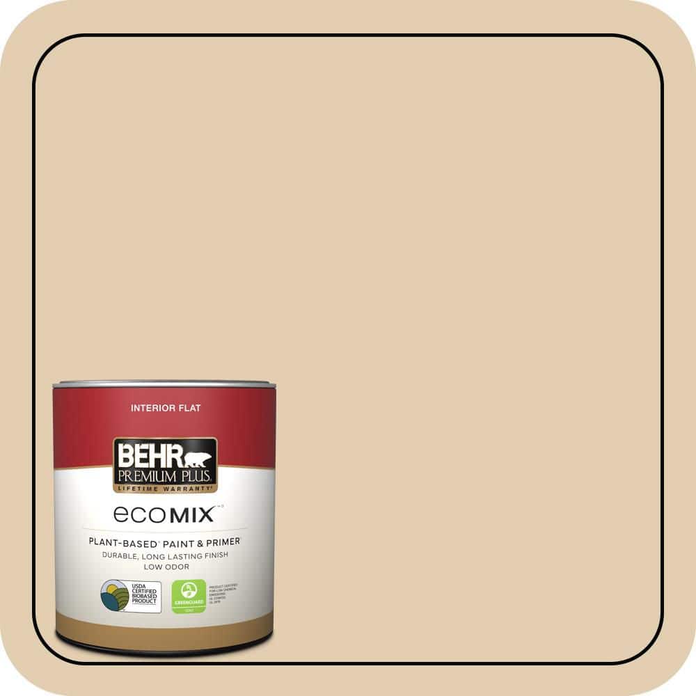BEHR PREMIUM PLUS 1 qt. Home Decorators #HDC-AC-09 Concord Buff Flat ...
