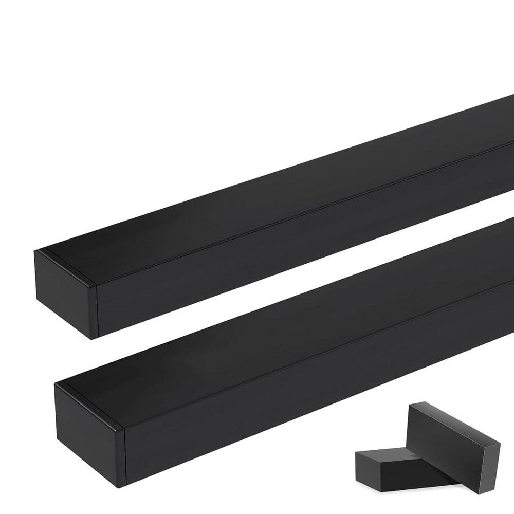 Afoxsos Stainless Steel T304 Black 6 ft. 6 in. Handrail with Extension ...