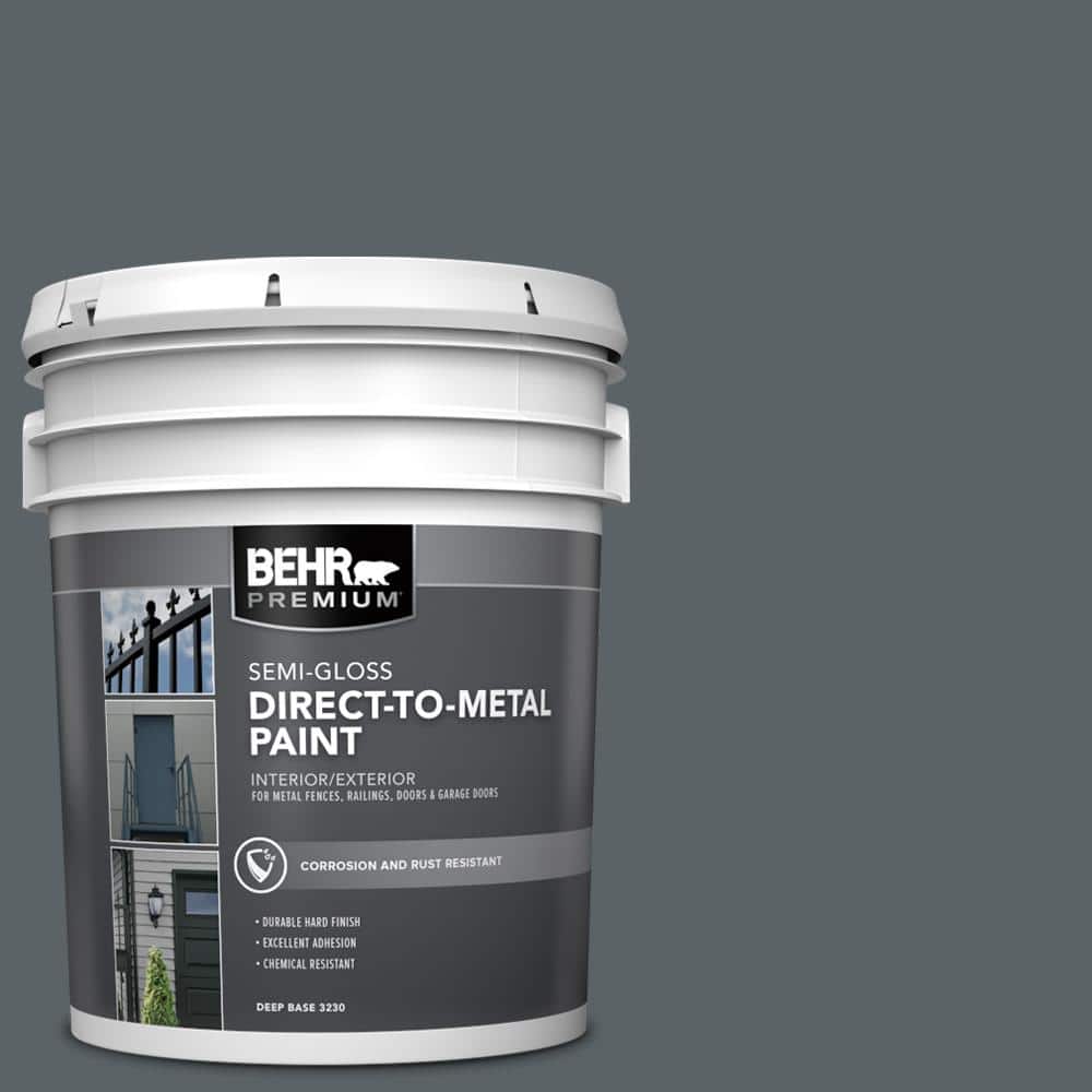 BEHR PREMIUM 5 gal. #HDC-AC-25 Blue Metal Semi-Gloss Direct to Metal ...