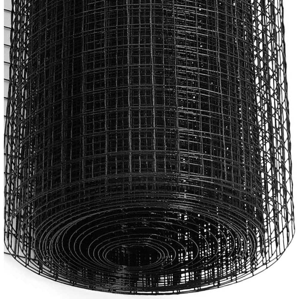 48 x 50' x 1/2 19 Gauge Hardware Cloth Black Vinyl Coated Welded Fence ...