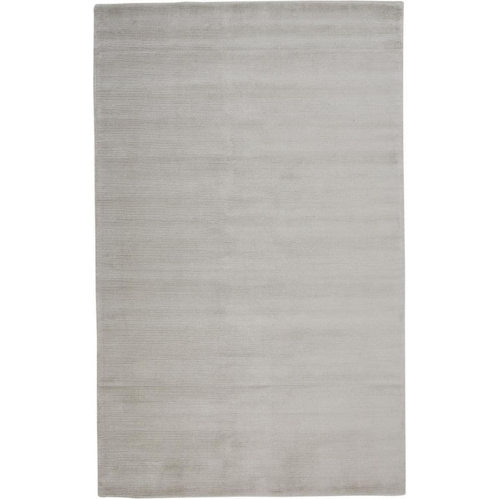 HomeRoots 4 ft. x 6 ft. Gray Solid Color Area Rug 2000511349 - The Home ...