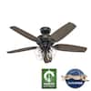 Hunter Channing 52 in. Hunter Express Indoor Matte Black Ceiling Fan ...