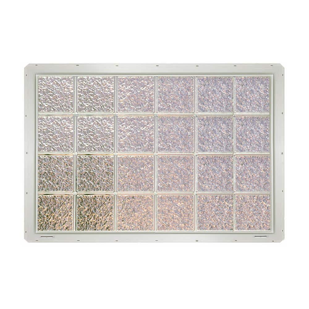 CrystaLok 46.75 in. x 31.75 in. x 3.25 in. Ice Pattern Vinyl Framed ...