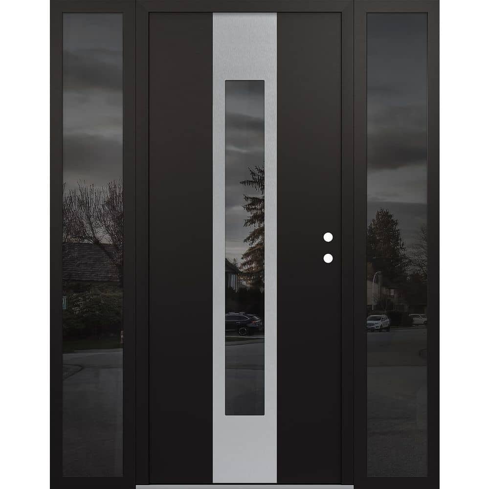 Tessari Doors A1 68 in. x 80 in. Silver P Left-Hand/Inswing Mirrored ...