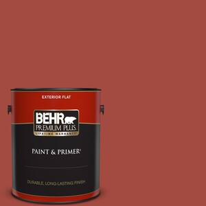 BEHR MARQUEE 1 gal. #170D-7 Farmhouse Red Flat Exterior Paint & Primer ...