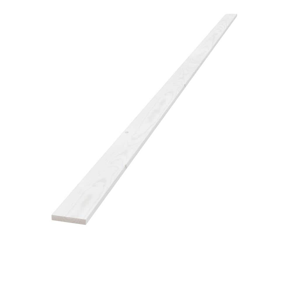 Edge 1 in. x 4 in. x 8 ft. Spruce Prefinished Whitewash Trim 478191 ...