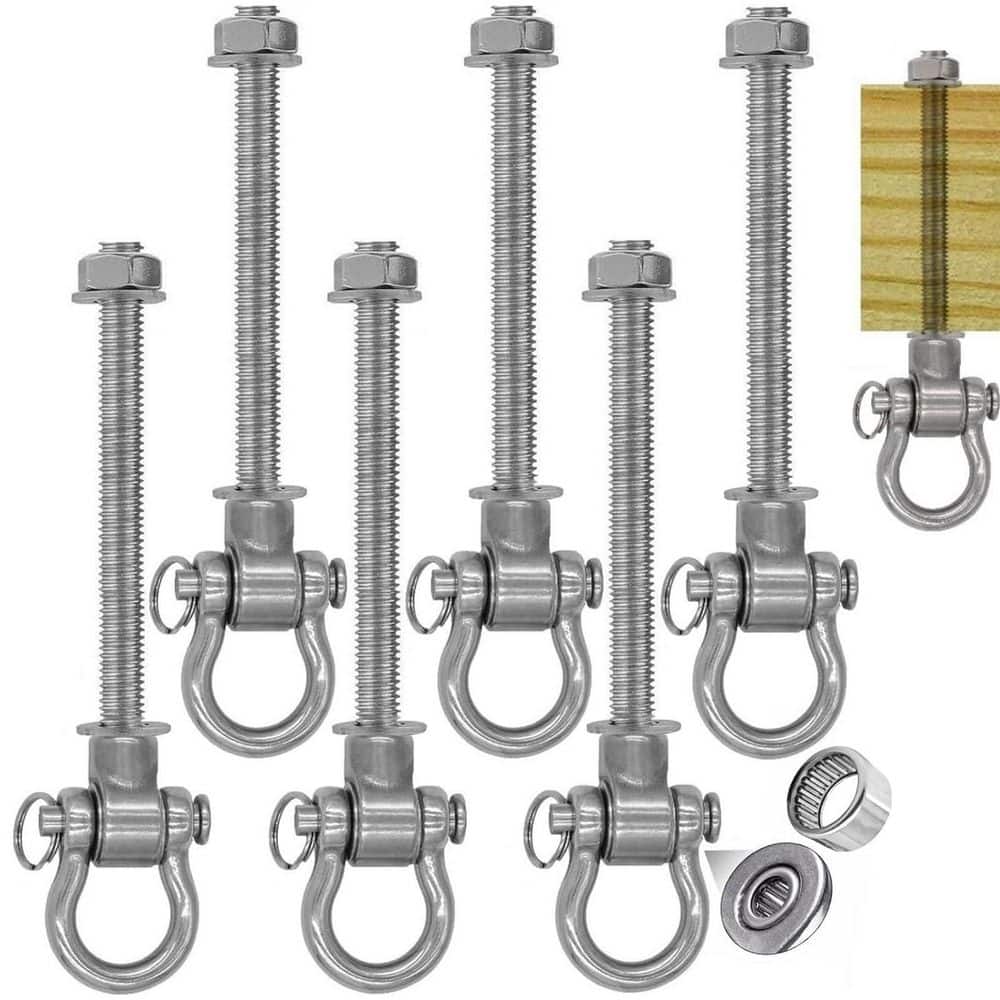 MOEPISY 6 Pack Permanent AntiRust Heavy Duty Swing Hangers 180° Bearing ...