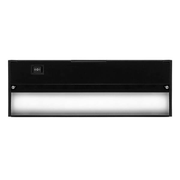NICOR NUC 8 in. LED Black Under Cabinet Light with Hi Low Off Switch ...