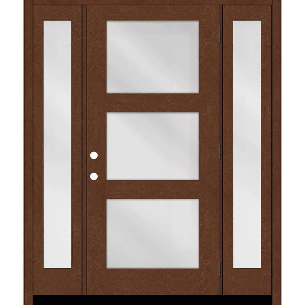 Steves & Sons Regency 64 in. x 80 in. Modern 3Lite Equal Clear Glass ...