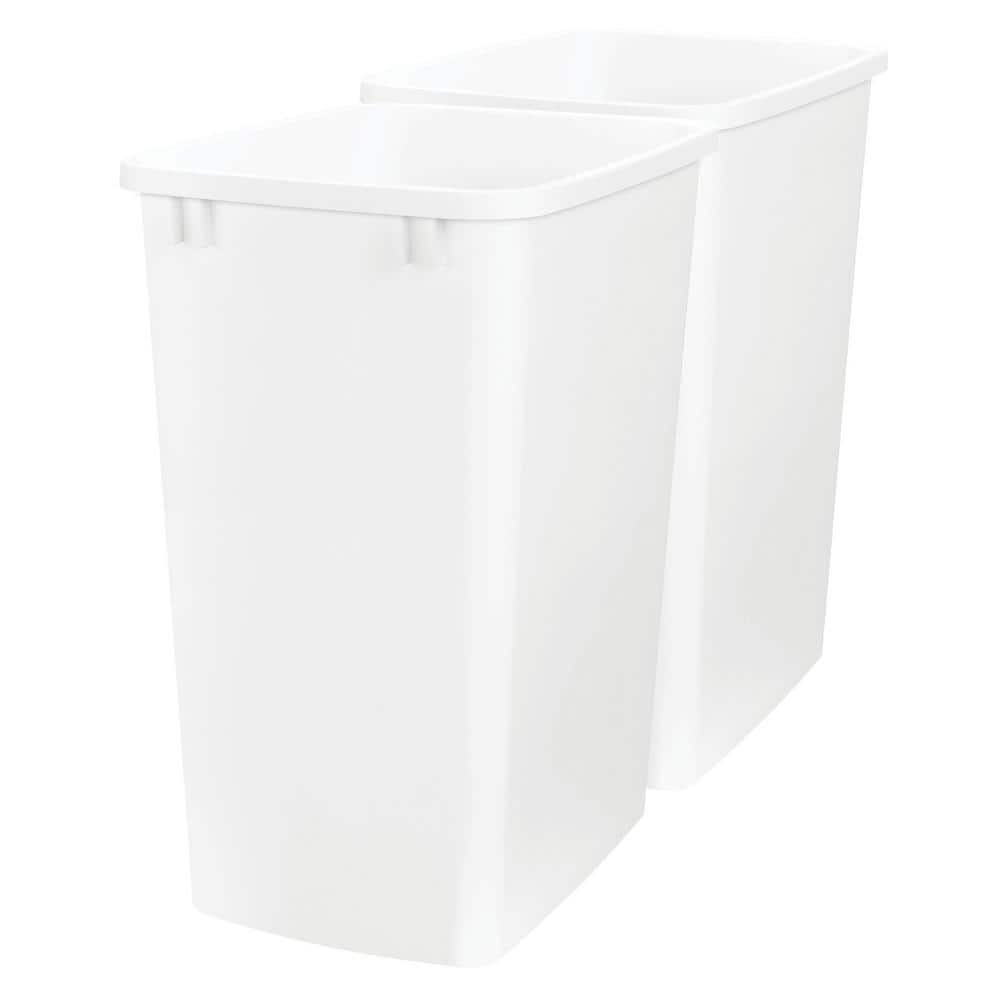 Rev-A-Shelf White Polymer Replacement 35 qt. Trash Bin, 2-Pack RV-35-11 ...