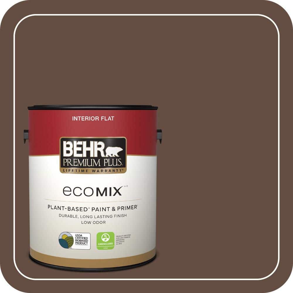 BEHR PREMIUM PLUS 1 gal. #S-G-760 Chocolate Coco Flat EcoMix Plant ...