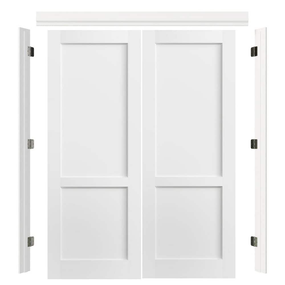 Have a question about TENONER 60 in. x 80 in. 2-Panel White Primed Pine ...