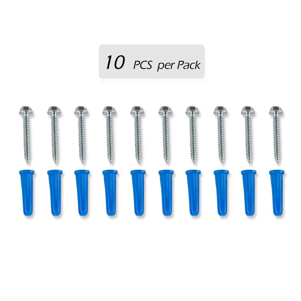 EMOH 1-3/8 in. Hex Head Screw and Anchor Set (10-Pack) HSCREW-2 - The ...