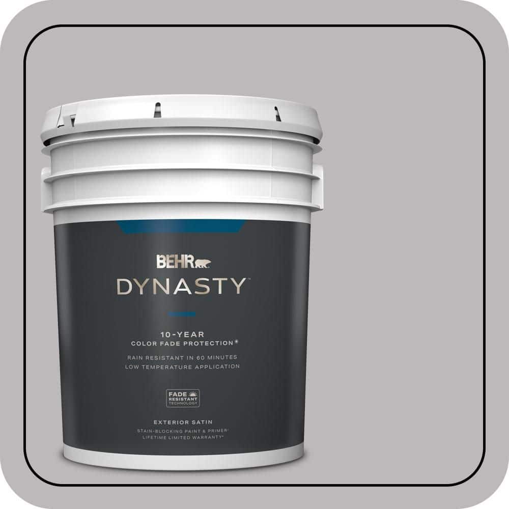 BEHR DYNASTY 5 gal. #PPU16-10 French Lilac Satin Enamel Exterior Stain ...