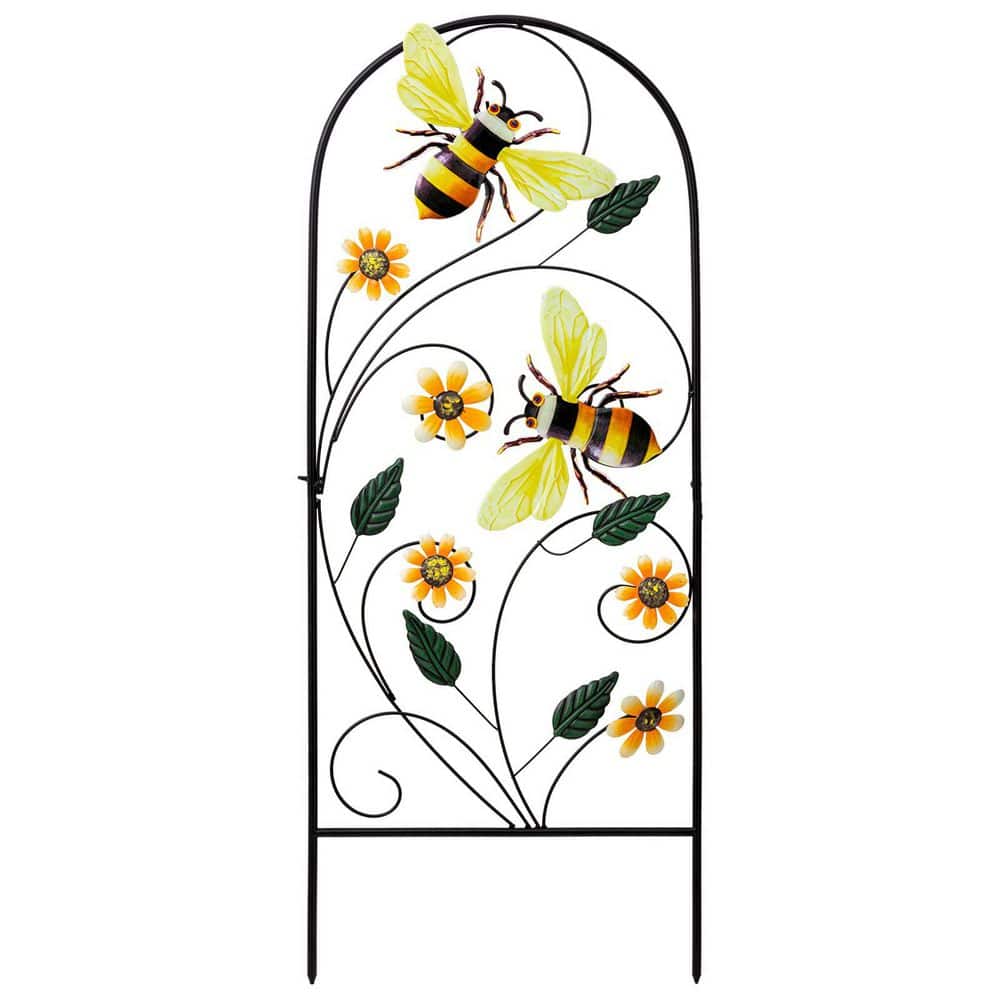Justincity 34 in. Multicolor Metal Decorative Spring Garden Stakes with ...