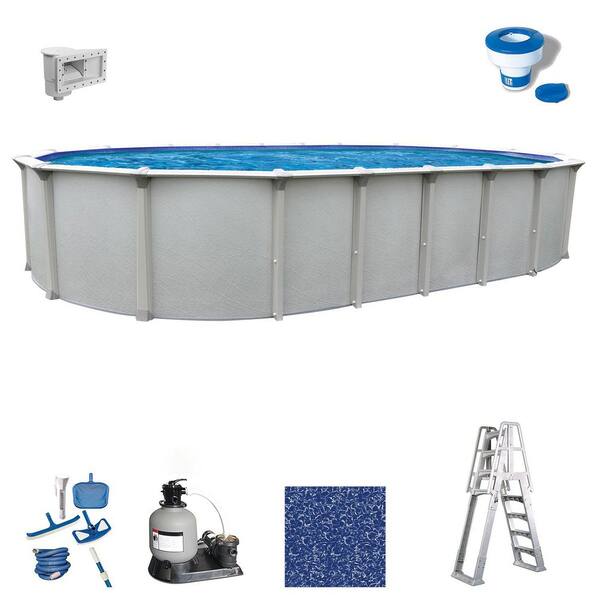 AQUARIAN Huntington 15 ft. x 26 ft. Oval 54 in. Deep Above Ground Hard ...