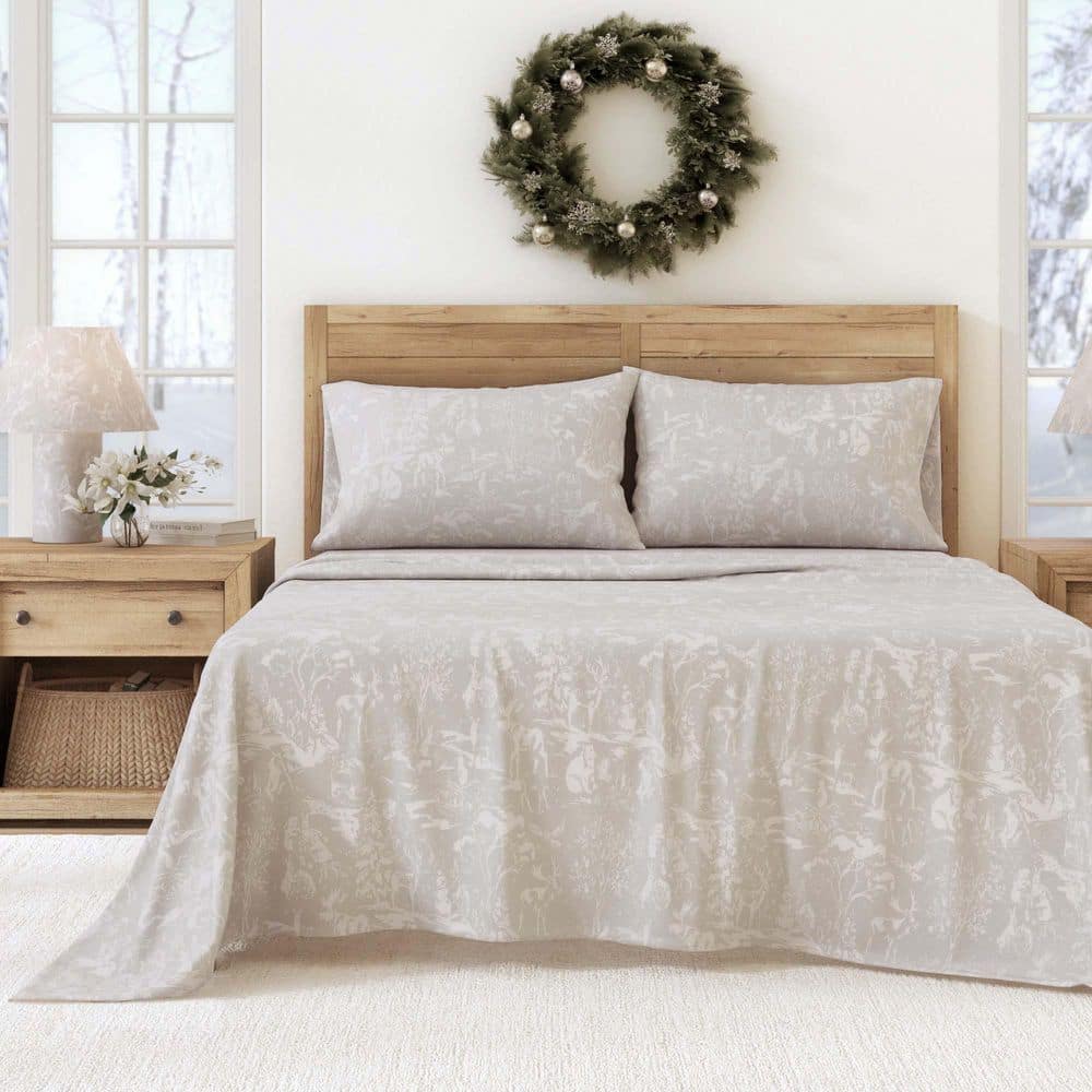 Reviews for FRESHFOLDS Turkish Cotton Holiday Printed Flannel Sheet Set ...