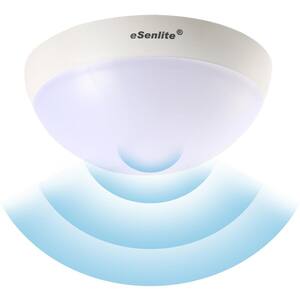 eSenLite 10-Watt White Integrated LED Wall Ceiling Flush Mount with ...