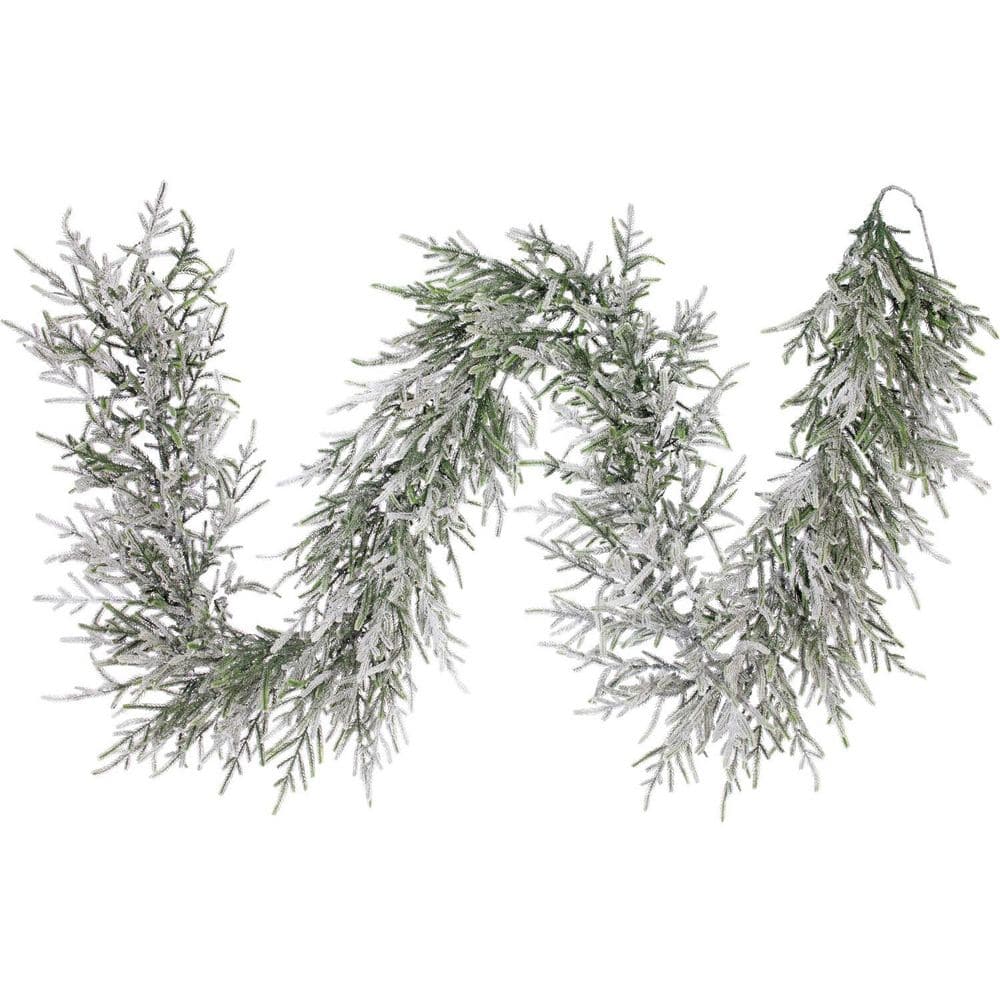 Fraser Hill Farm 9 ft. Light Flock Battery Operated Prelit LED ...