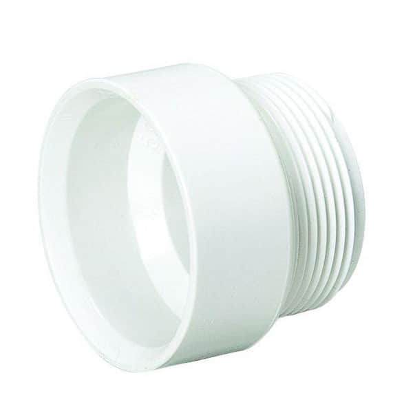 Mueller Streamline 2 in. PVC DWV Hub x MPT Adapter 05928H - The Home Depot
