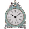 Afoxsos Vintage Pewter qt Mini Table Clock with Crystal Shining ...