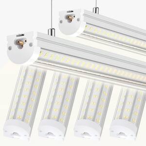 LUXRITE 14 in. 80/110/150-Watt White Linear High Bay LED Shop Light Up ...