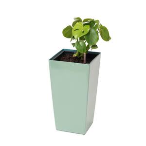 Vigoro 11.5 in. Harmony Medium Cobalt Blue Plastic Square Planter (11.5 ...