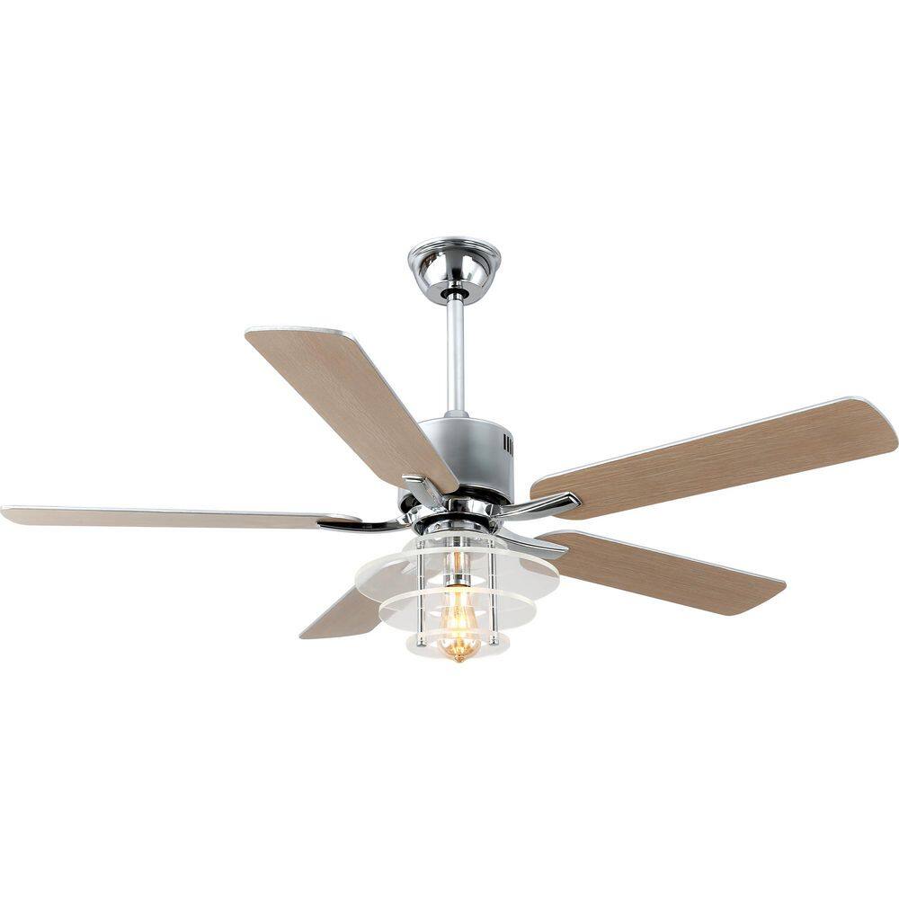 Oaks Aura Milford 52in. Modern Chrome UFO Breeze Modern Ceiling Fan ...