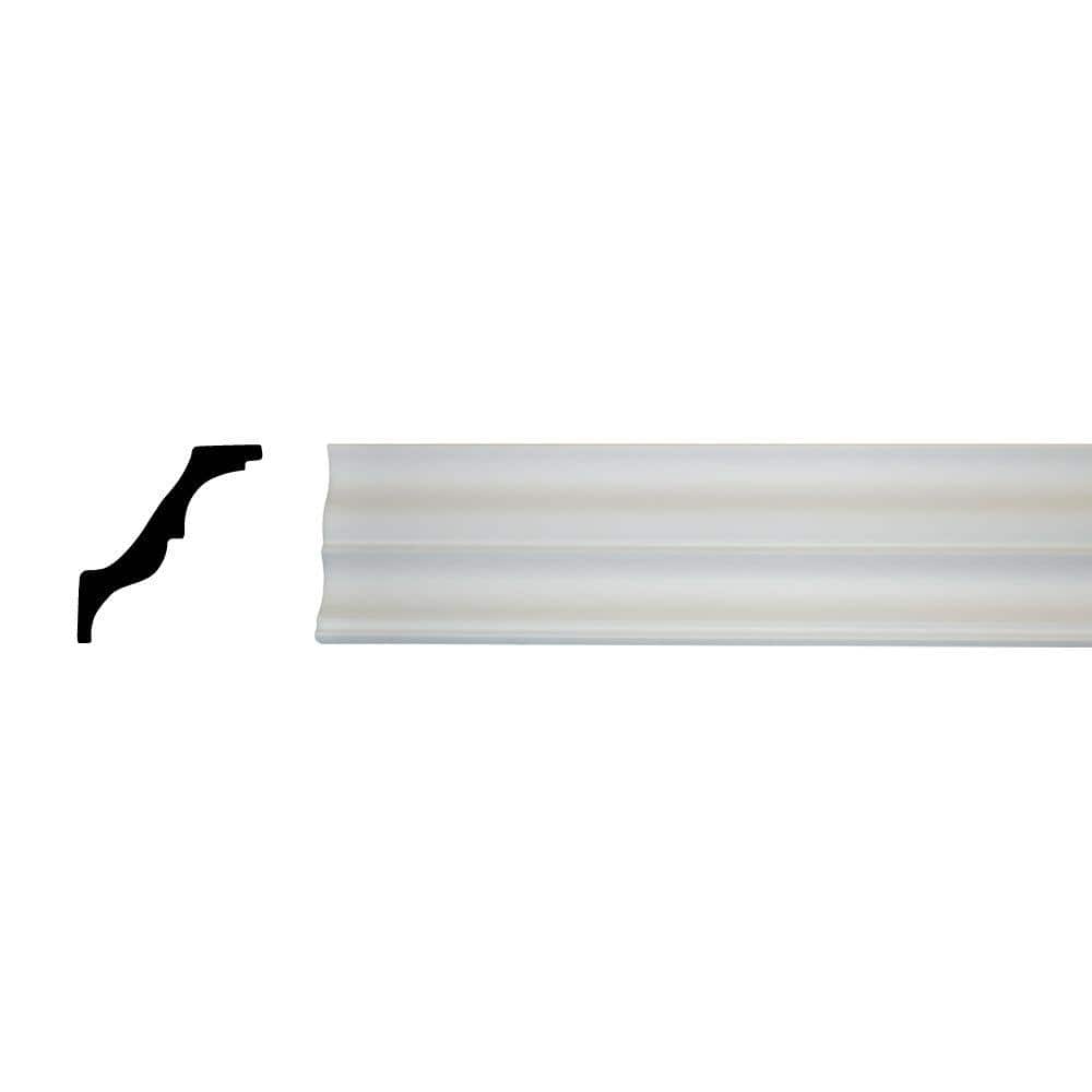 Nomastyl 1 in. x 5-1/2 in. x 78-3/4 in. Polystyrene Crown Moulding AT ...