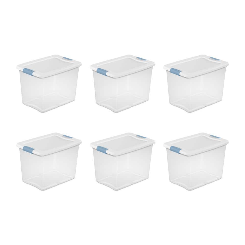 Sterilite 25 qt. Capacity Clear Storage Tote with Secure Latch Handles ...
