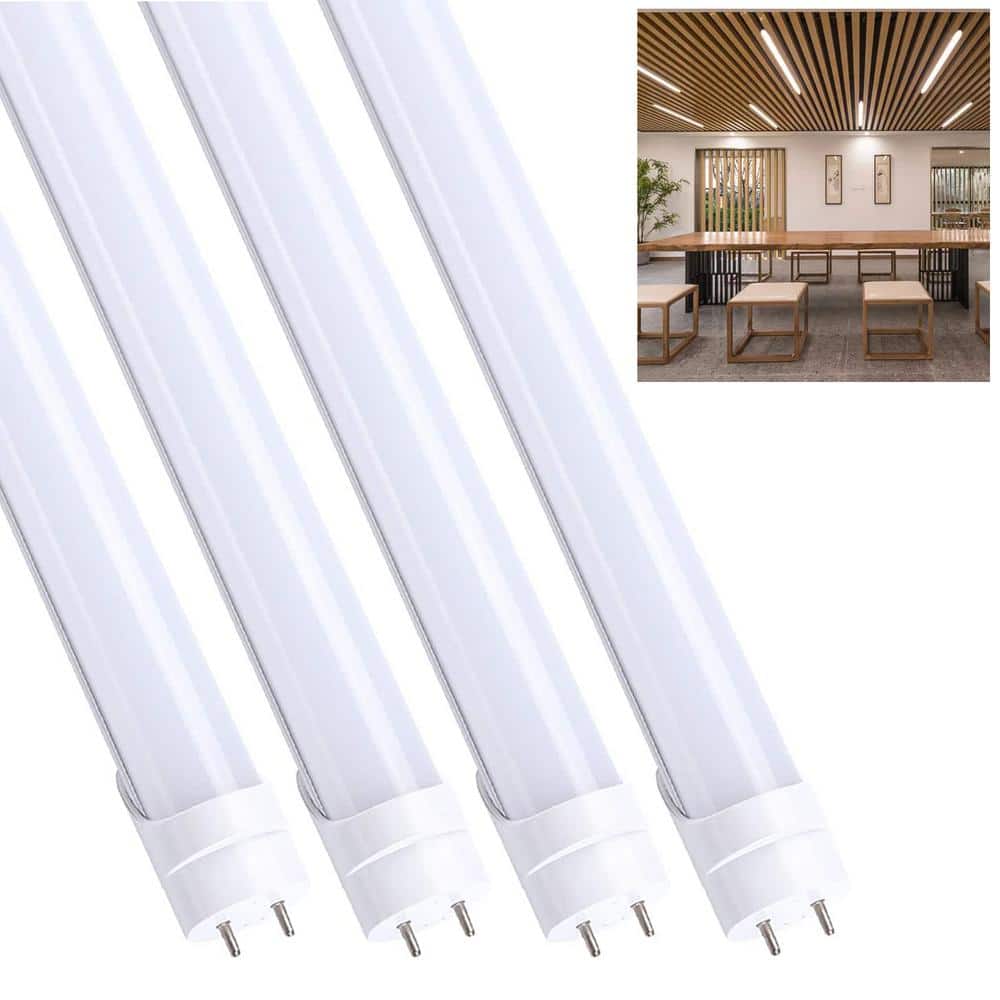 JAZAVA 40-Watt Equivalent 48 in. Linear Tube T8 G23 Daylight (5000K ...