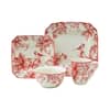 222 Fifth Christmas Lane Red 16-Piece Dinnerware Set 3840RD804A1J57 ...